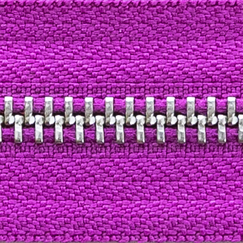 magenta | nickel | zipper swatch – Rough & Tumble