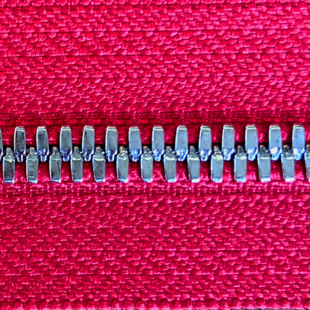 red | nickel | zipper swatch – Rough & Tumble